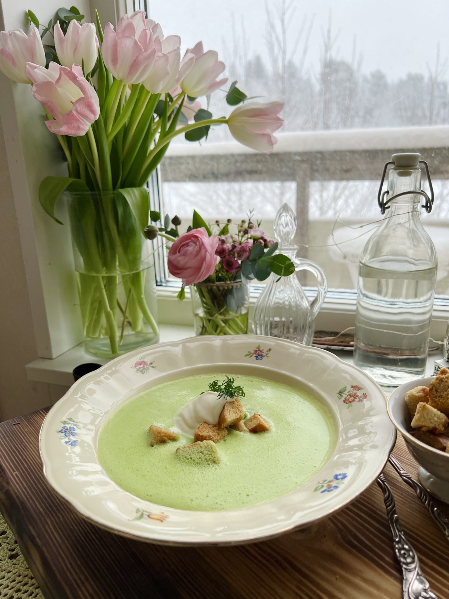 Vårgrön ärtsoppa på 5 minuter - Susannes Skafferi